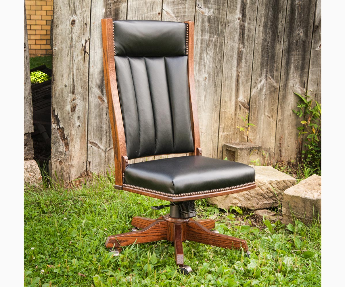 Mission Side Desk Chair with Gas Lift | Dovetails Furniture