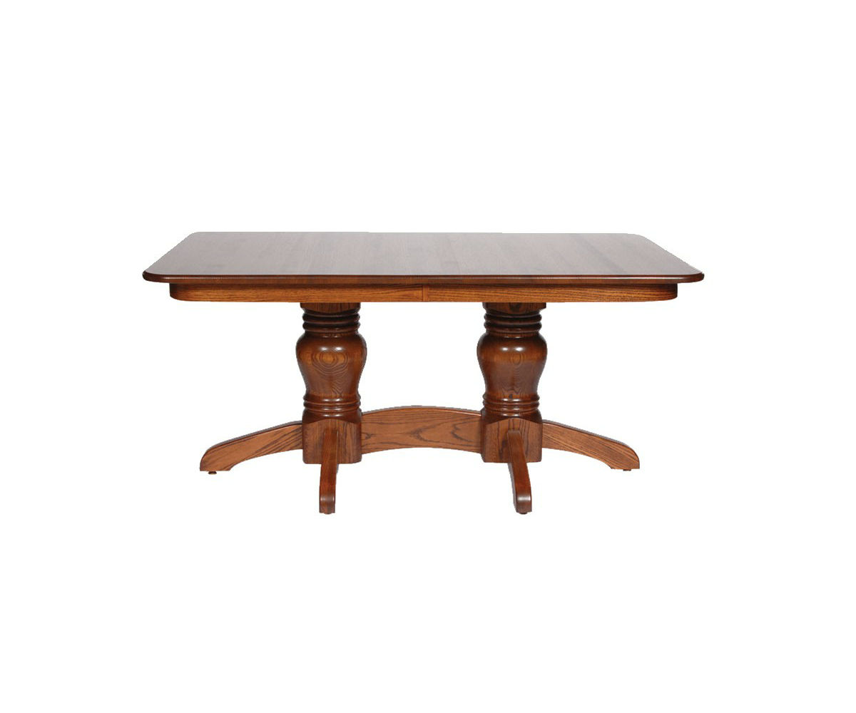 Round Mission Double Pedestal Table | Dovetails Furniture